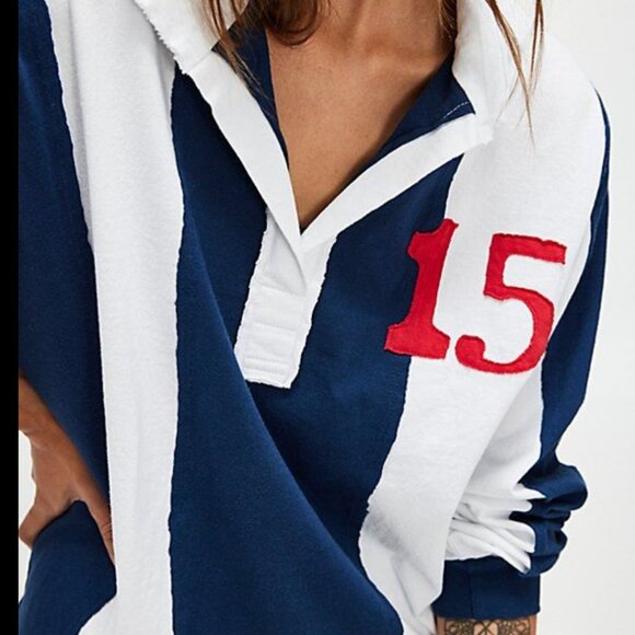 Free People | Tops | Fp Ragabond Striped Rugby | Poshmark